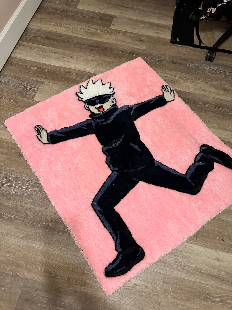 Tufted Gojo Rug Custom Gojo Jujitsu Kisen Rug Colorful Rug Anime Rug - Etsy
