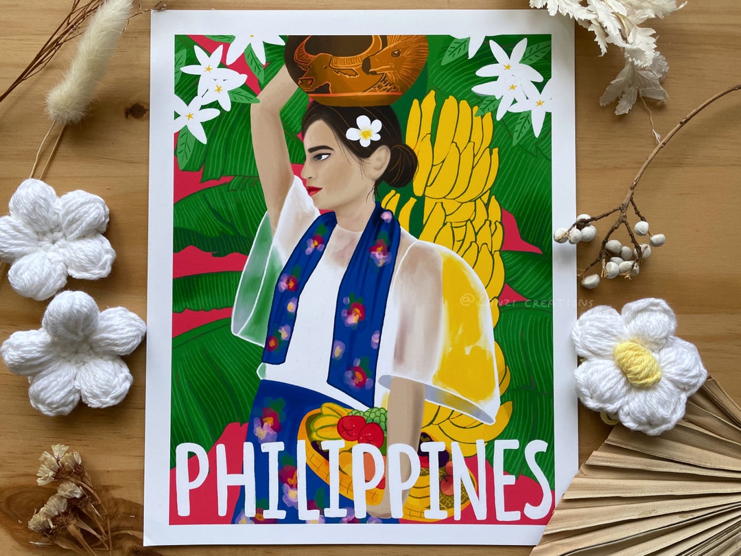 Philippines Filipino Art Print 8x10 - Etsy