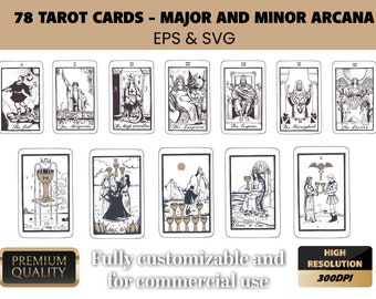 The Fool Tarot Card Major Arcana Rider Waite Deck SVG PNG DXF - Etsy