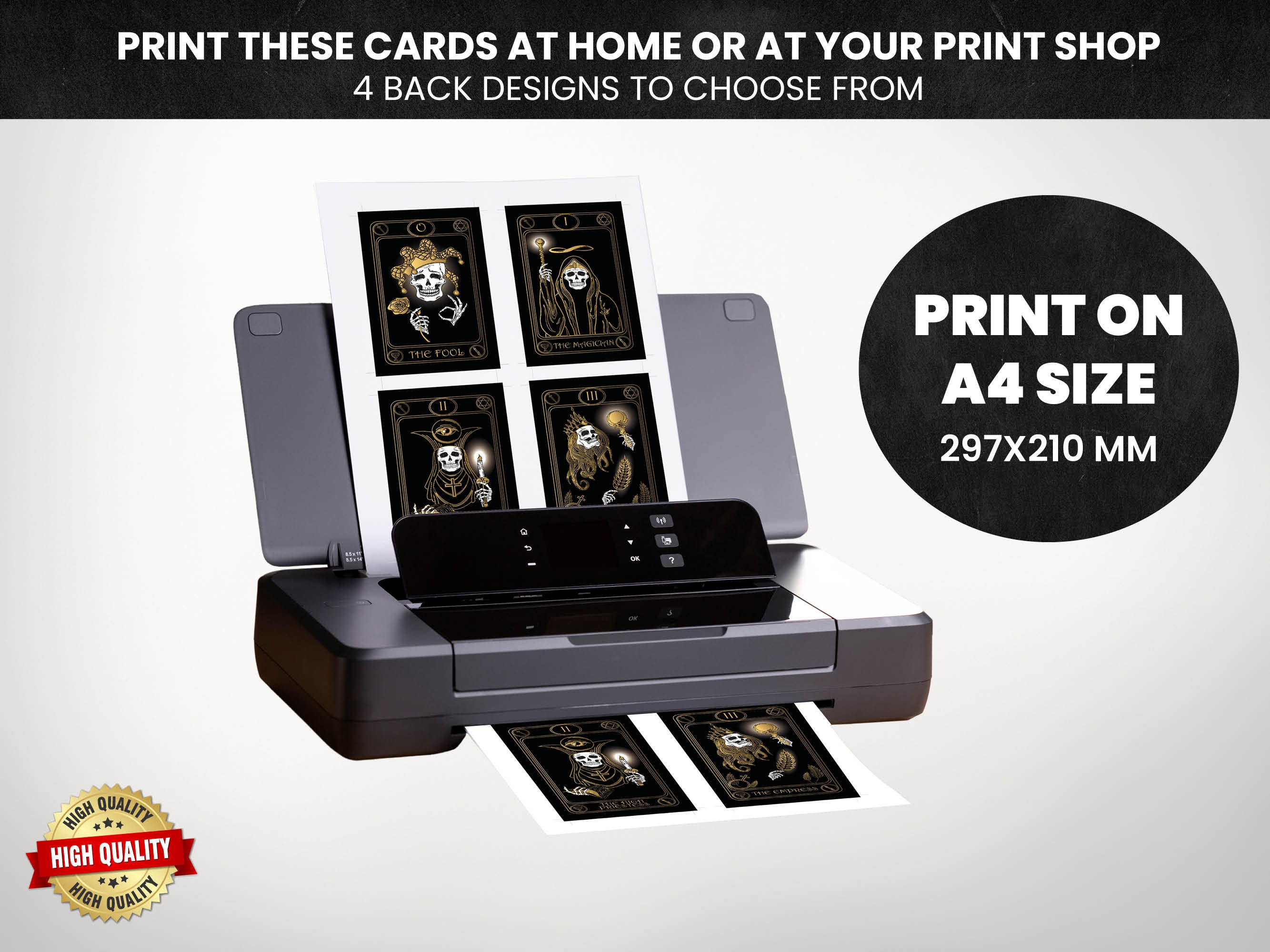 Printable Tarot, Digital Print, Tarot Card Deck, Digital Oracle Cards ...