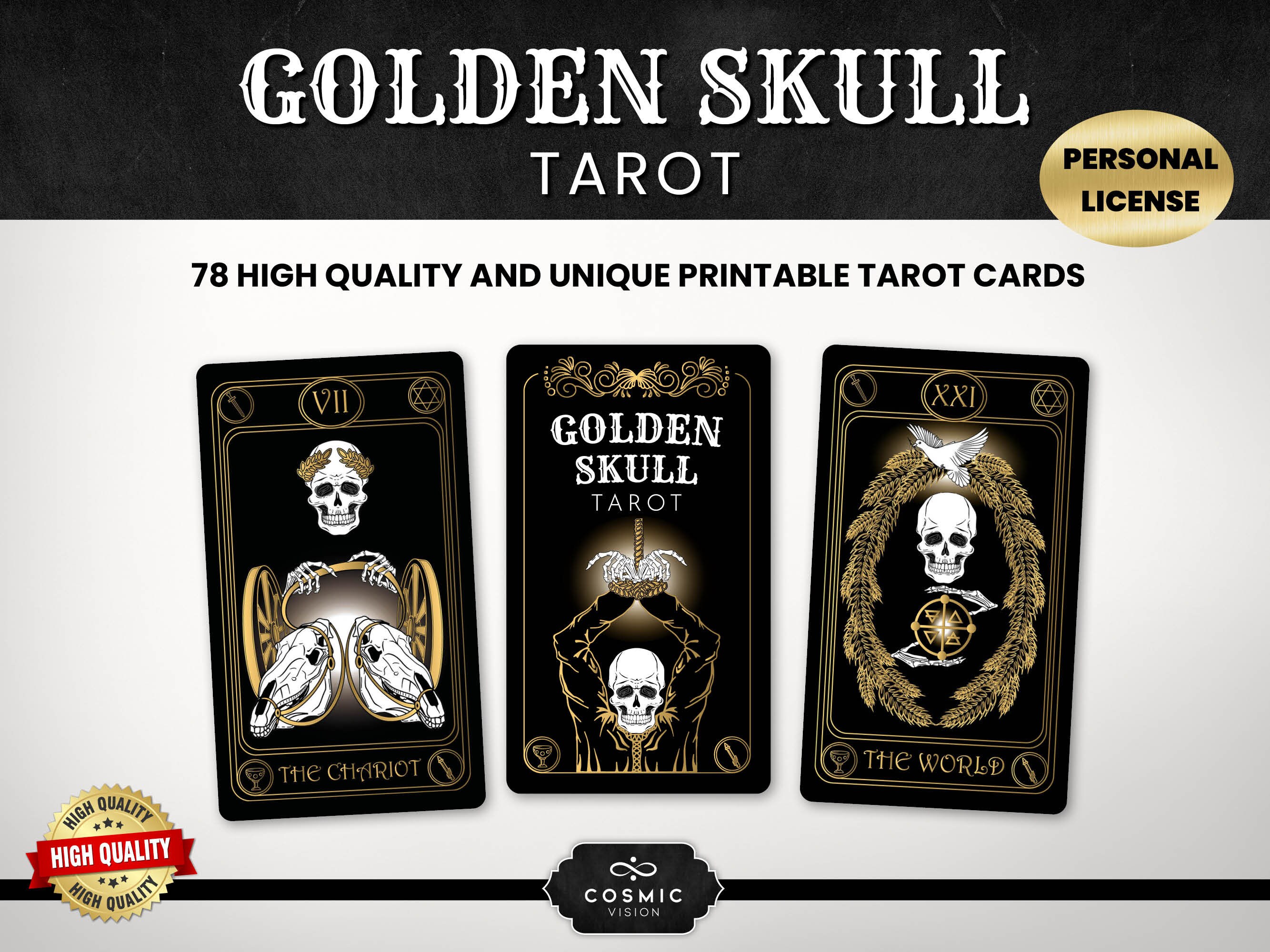 Printable Tarot, Digital Print, Tarot Card Deck, Digital Oracle Cards ...