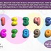 SVG Font Bundle - Playful Bubble Letters Clipart, Digital Alphabet in ...