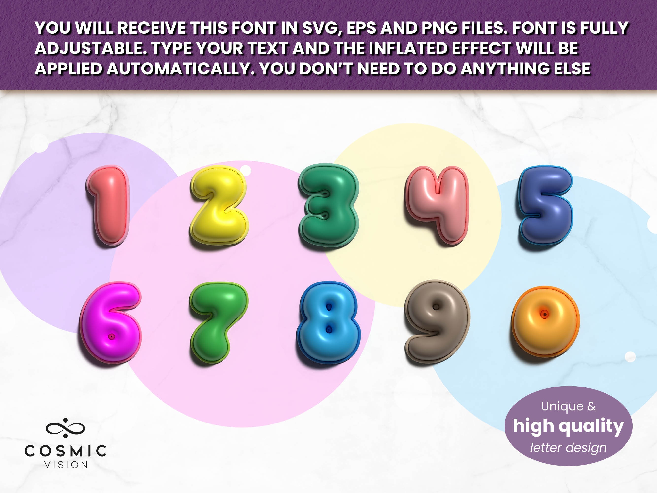 SVG Font Bundle - Playful Bubble Letters Clipart, Digital Alphabet in ...