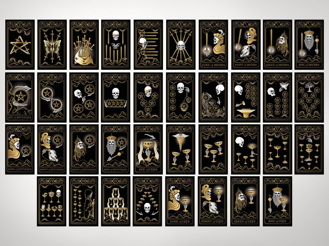 Printable Tarot, Digital Print, Tarot Card Deck, Digital Oracle Cards ...