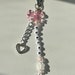 Pink Personlized Keychain Kpop Charm With White Beads, Kpop Bias Phone ...