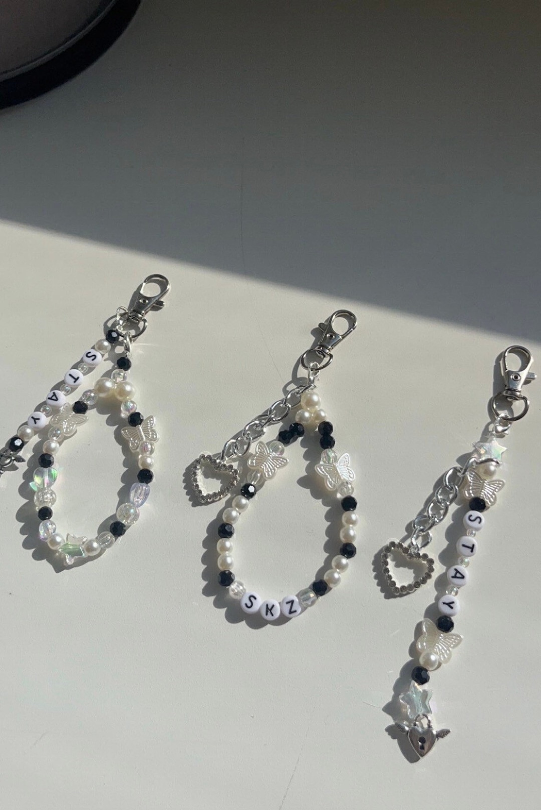 Customizable Kpop Beaded Charm Keychain and Phone Lanyard - Personalize ...