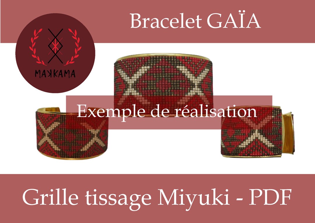 Weaving Grid Bracelet Miyuki Pattern Loom PDF Diagram - Etsy
