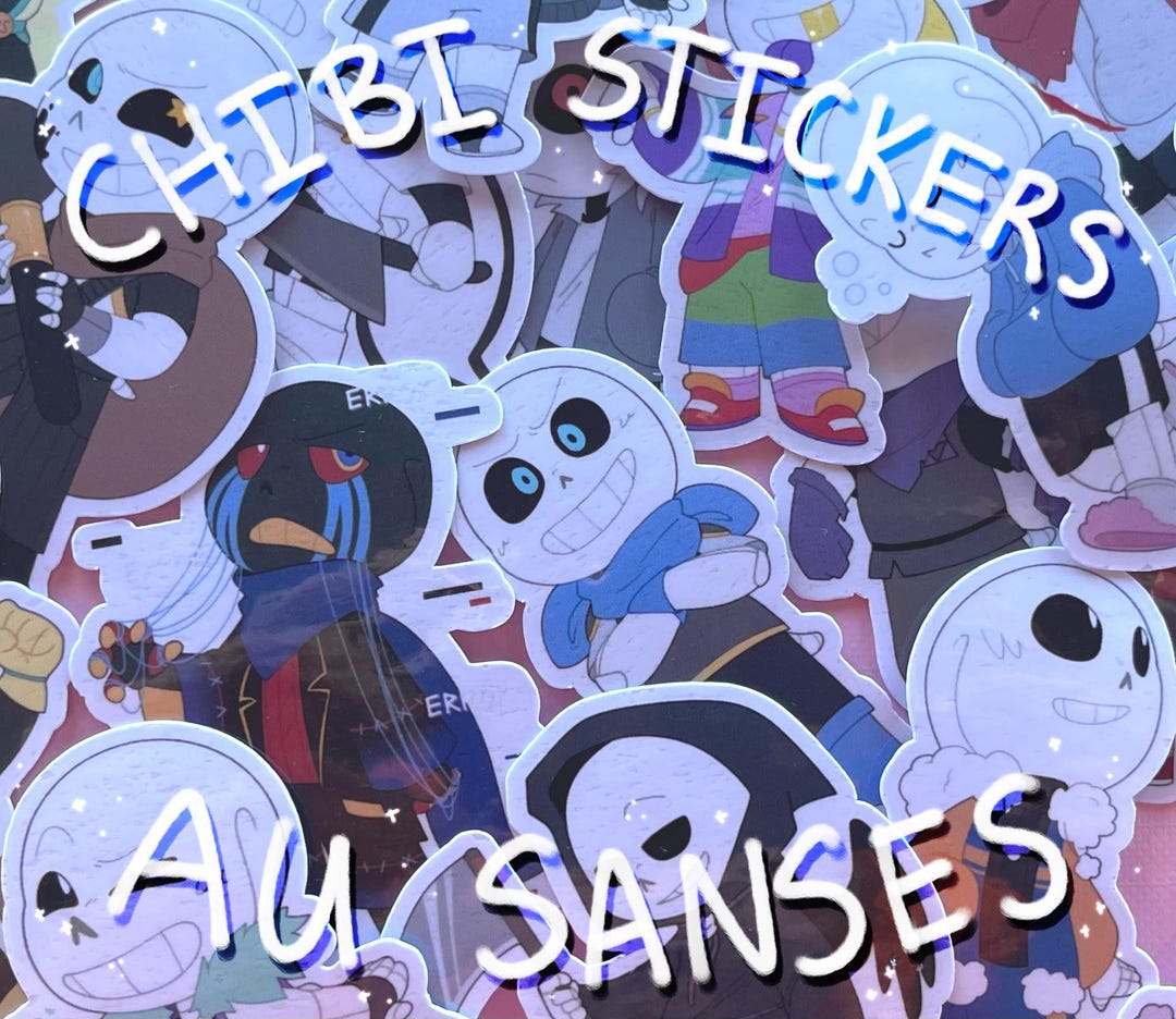 Underverse Sanses Sticker Pack: Glossy Water Resistant Undertale Decals ...