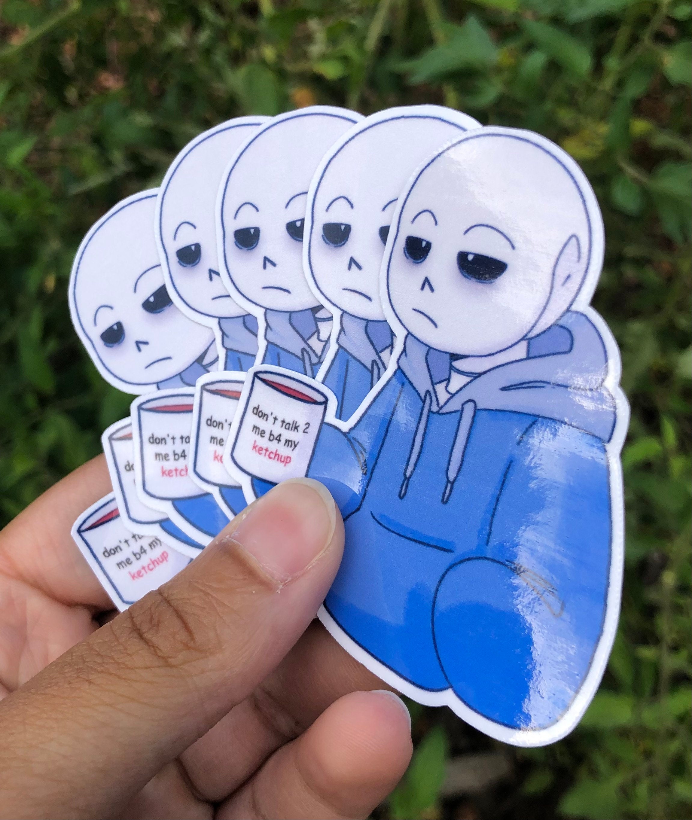 Morning Ketchup Sans Undertale Waterproof Sticker - Etsy