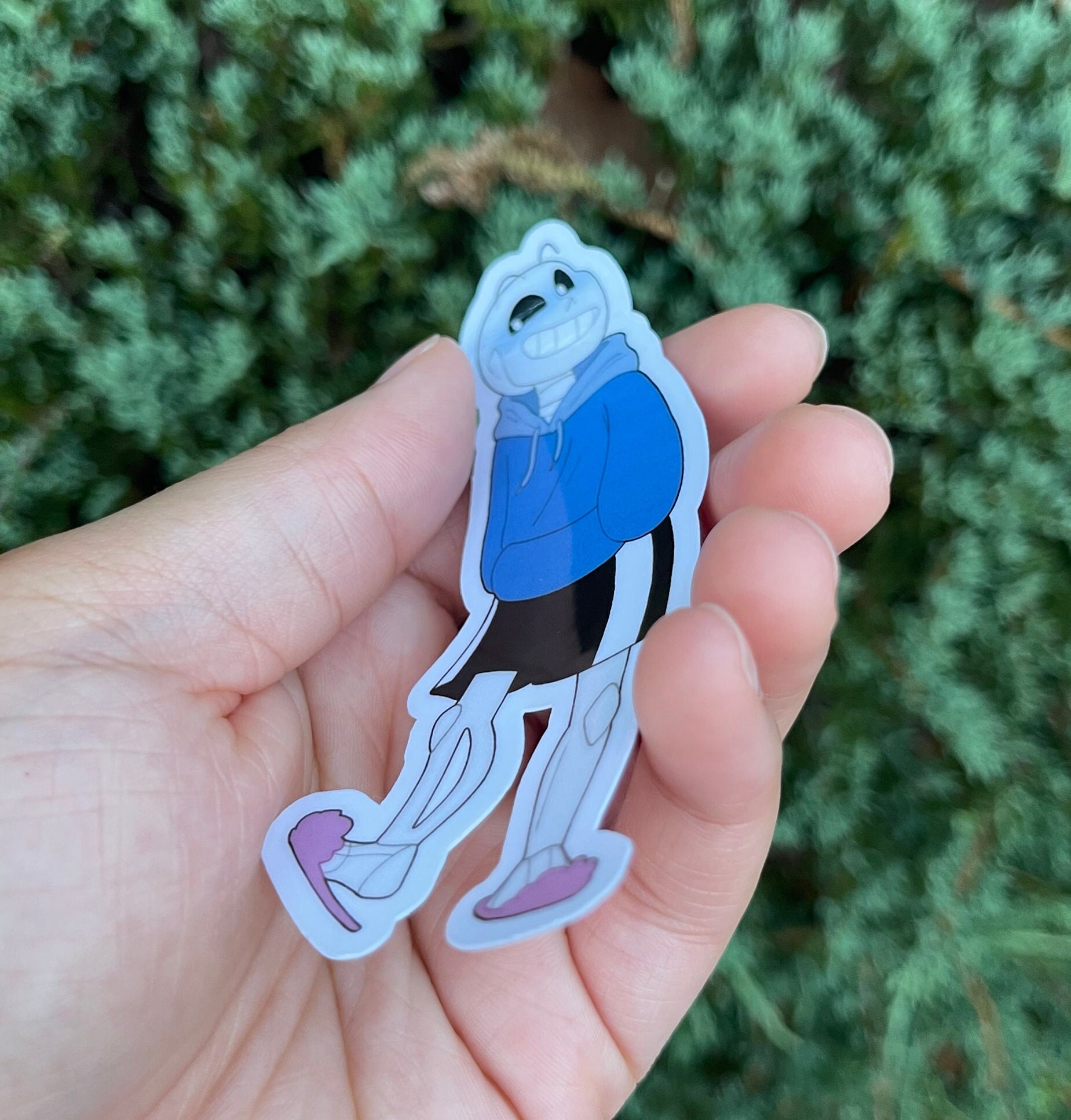 Sans Undertale 2x4 Inch Glossy Waterproof Indie Video Game Art Happy ...