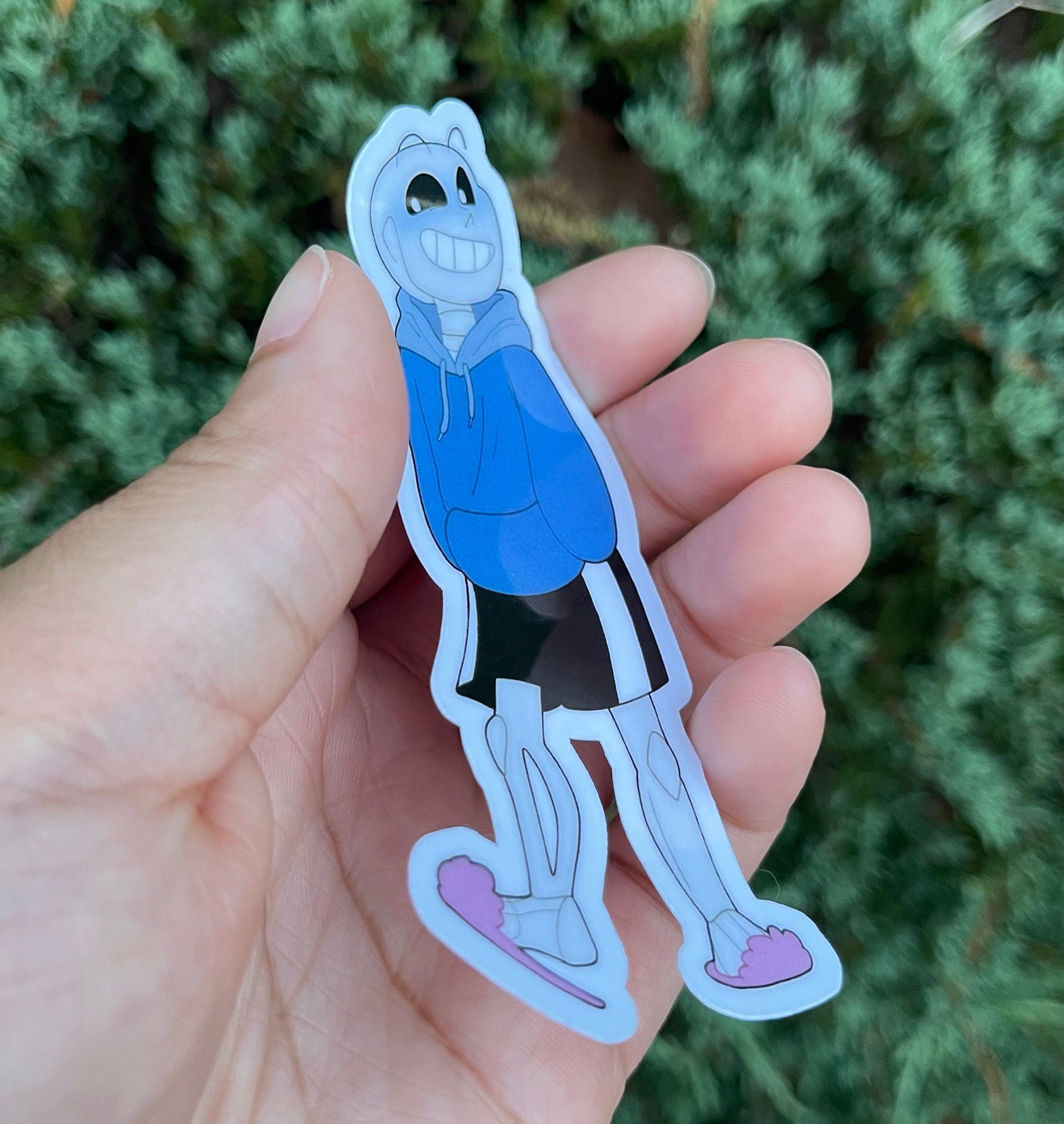 Sans Undertale 2x4 Inch Glossy Waterproof Indie Video Game Art Happy ...