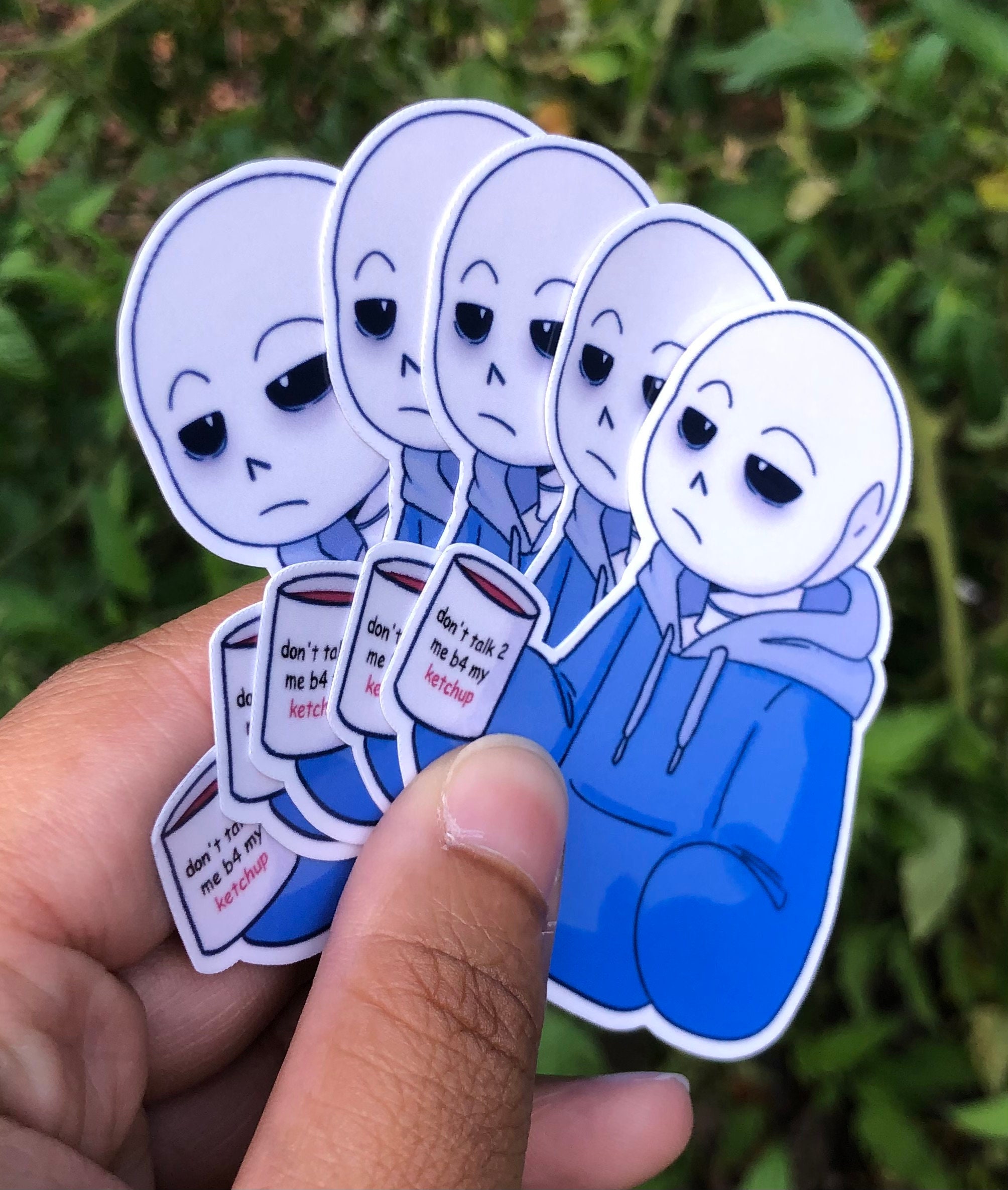 Morning Ketchup Sans Undertale Waterproof Sticker - Etsy