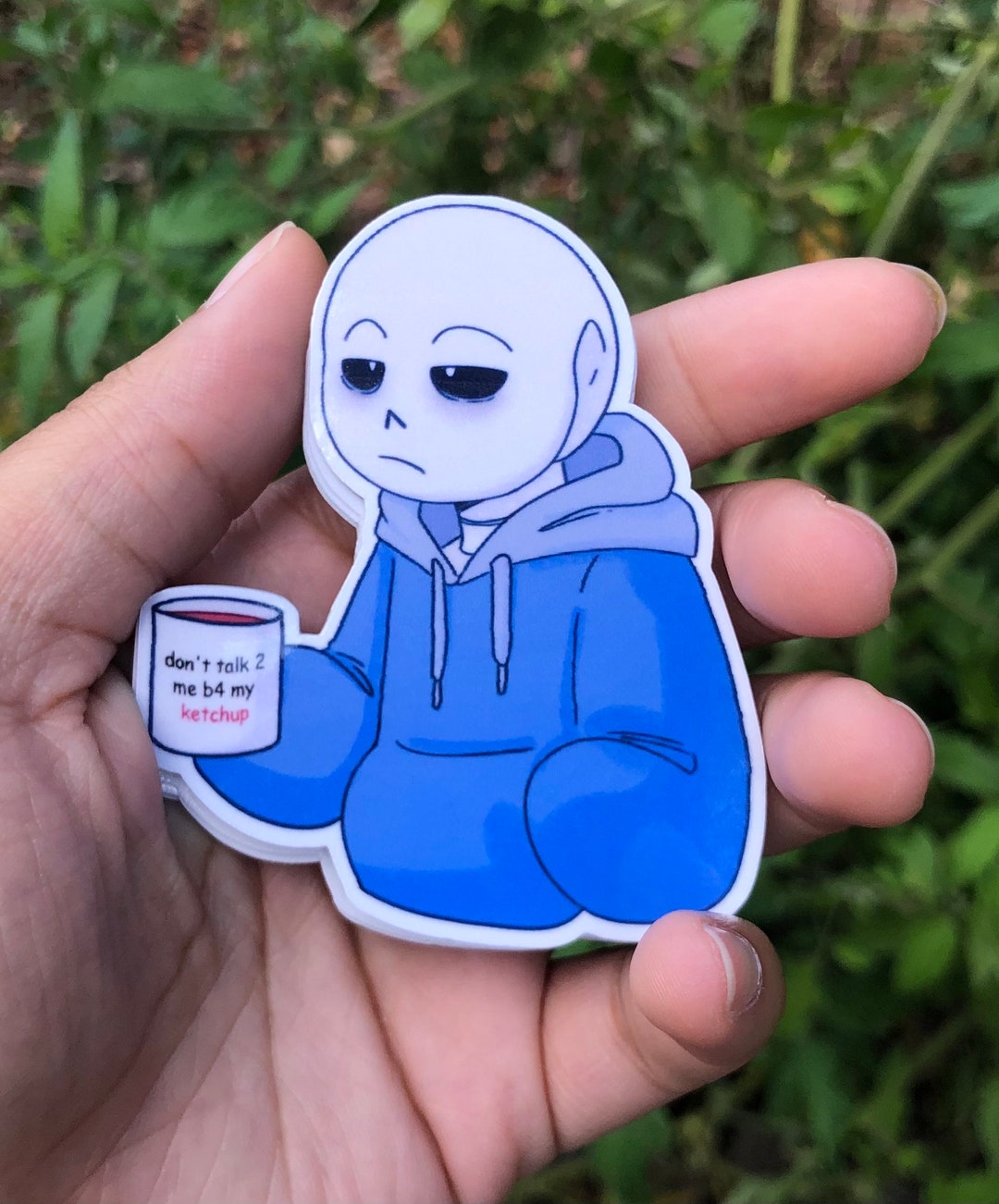 Morning Ketchup Sans Undertale Waterproof Sticker - Etsy