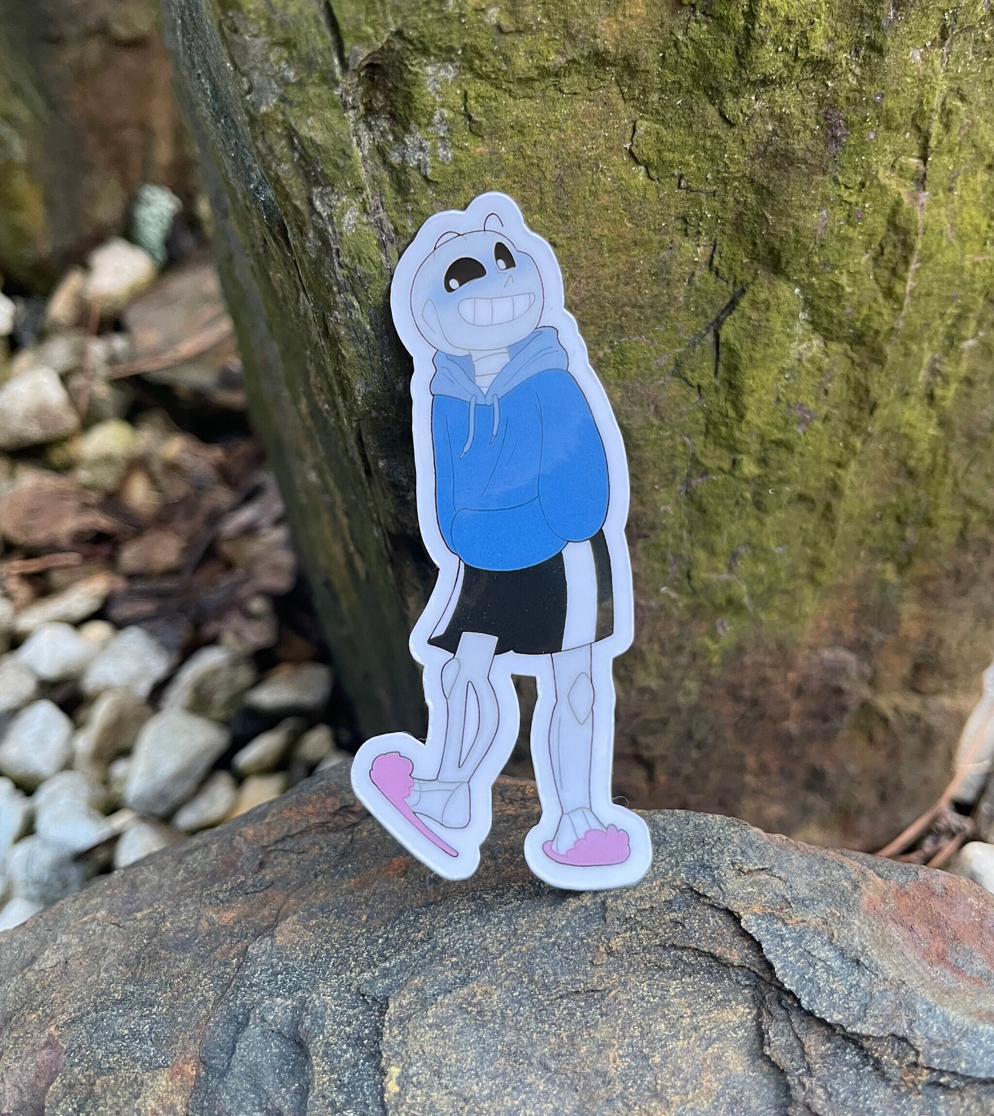 Sans Undertale 2x4 Inch Glossy Waterproof Indie Video Game Art Happy ...