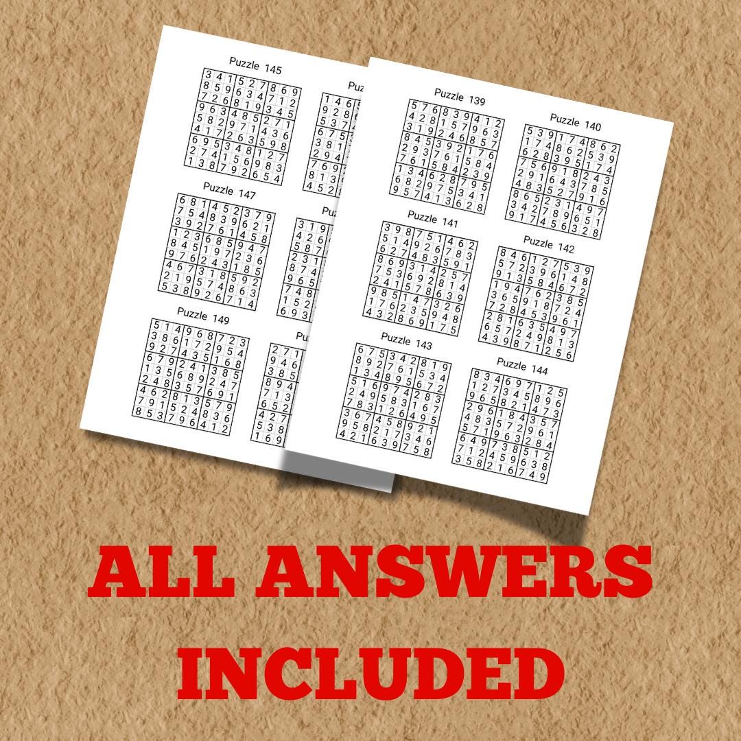 Large Print Sudoku Puzzles for Stress Relief and Relaxation Book Six ...