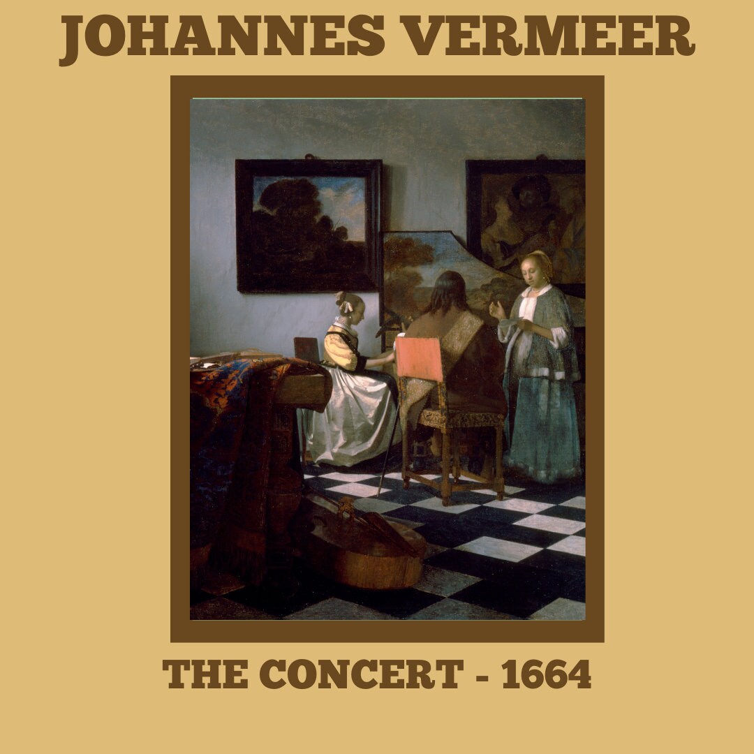 The Concert by Johannes Vermeer/digital Wall Art Print/high-quality ...