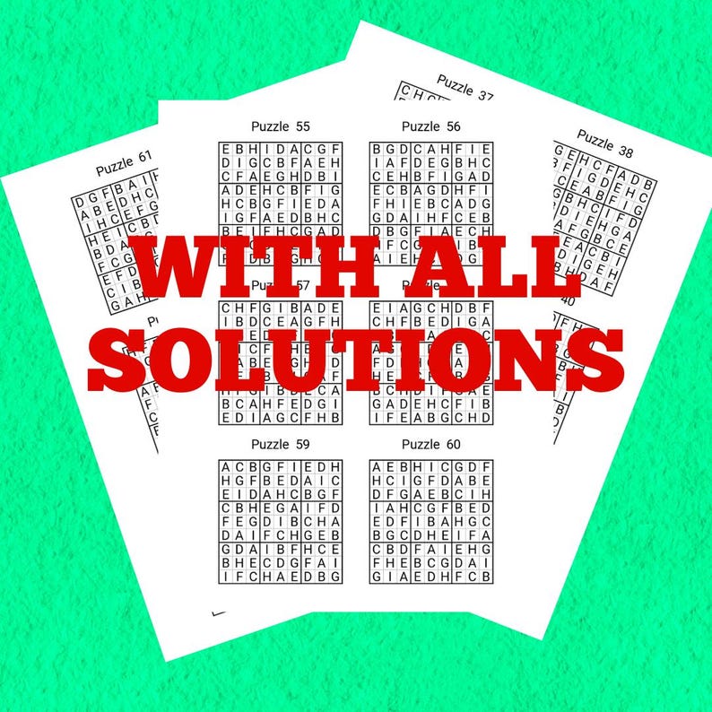 Book One 500+ Easy Letter Sudoku Puzzles for Stress Relief and ...