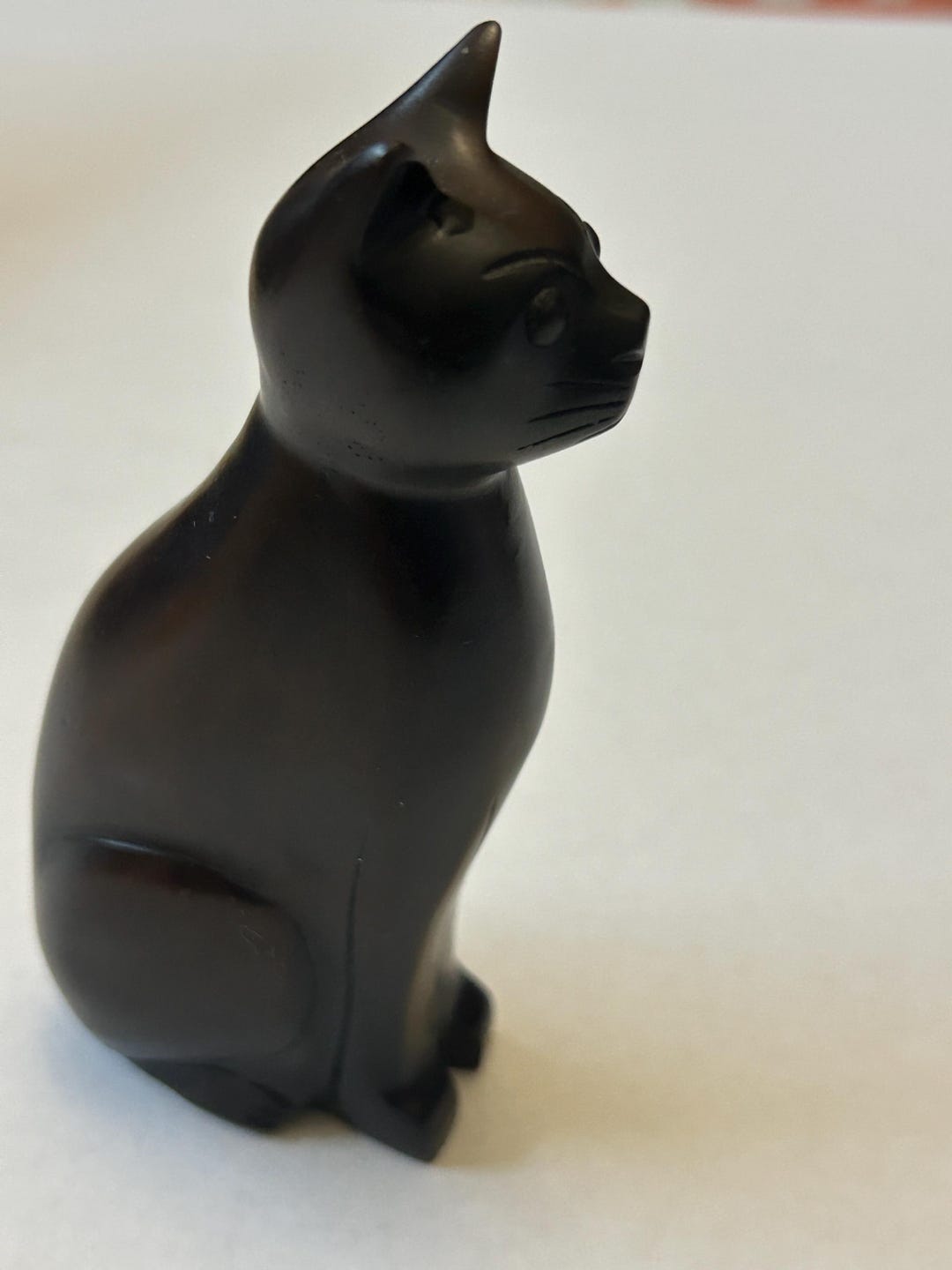 Vintage Mid Century MCM Carved Mahogany Cat Figurine - Etsy