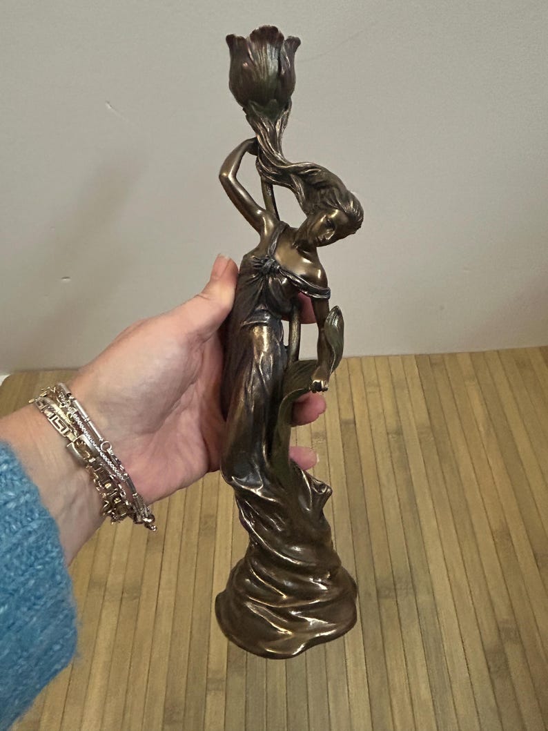 Vintage Veronese Art Nouveau Lady Candle Stick 2005 - Etsy UK