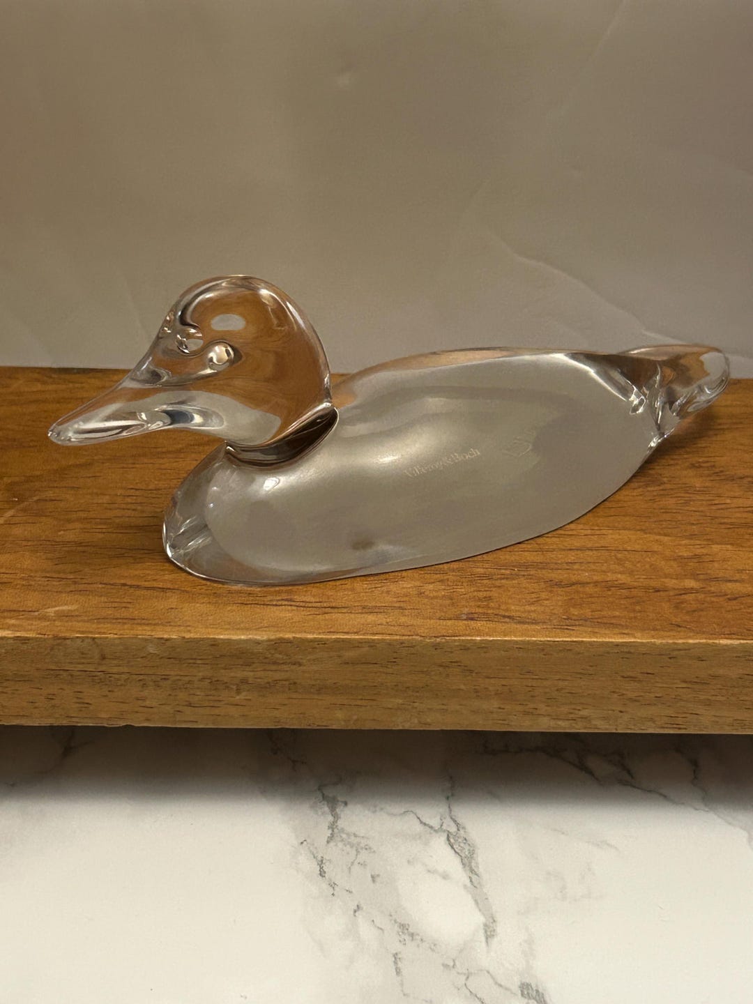 Villeroy & Boch Crystal Glass Duck Paperweight - Etsy