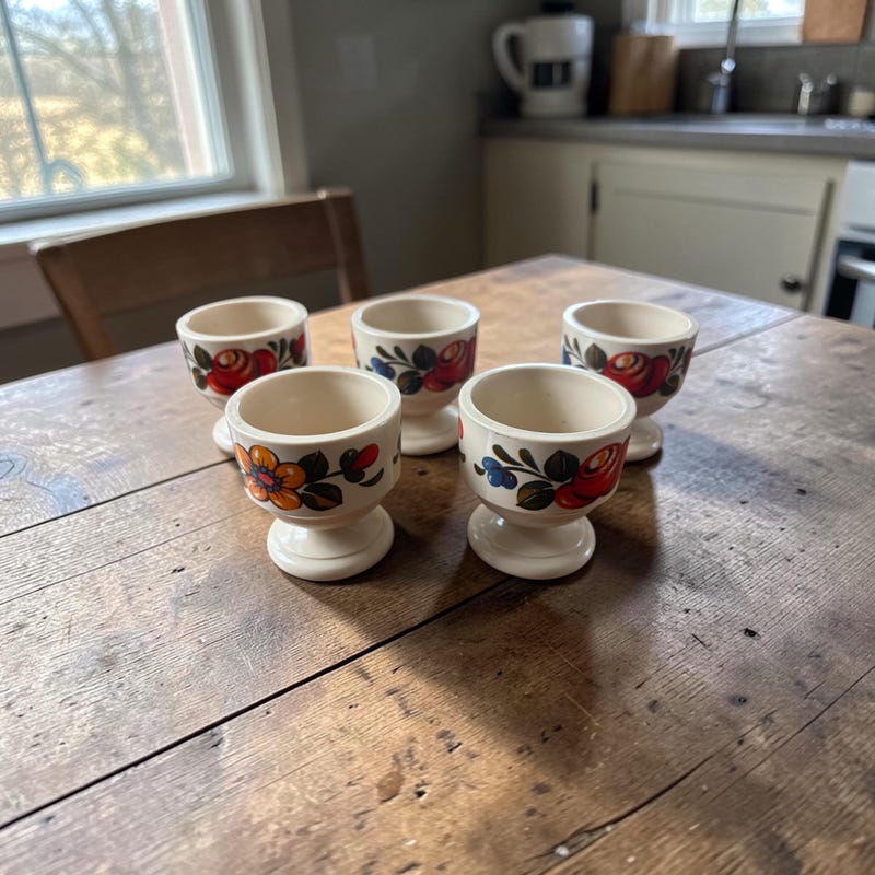 Vintage Melamine Egg Cups - Etsy