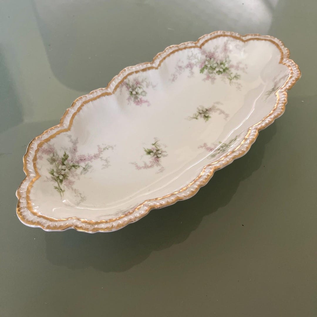 CH Field Haviland Limoges France GOA Porcelain Serving Dish/bowl Roses ...