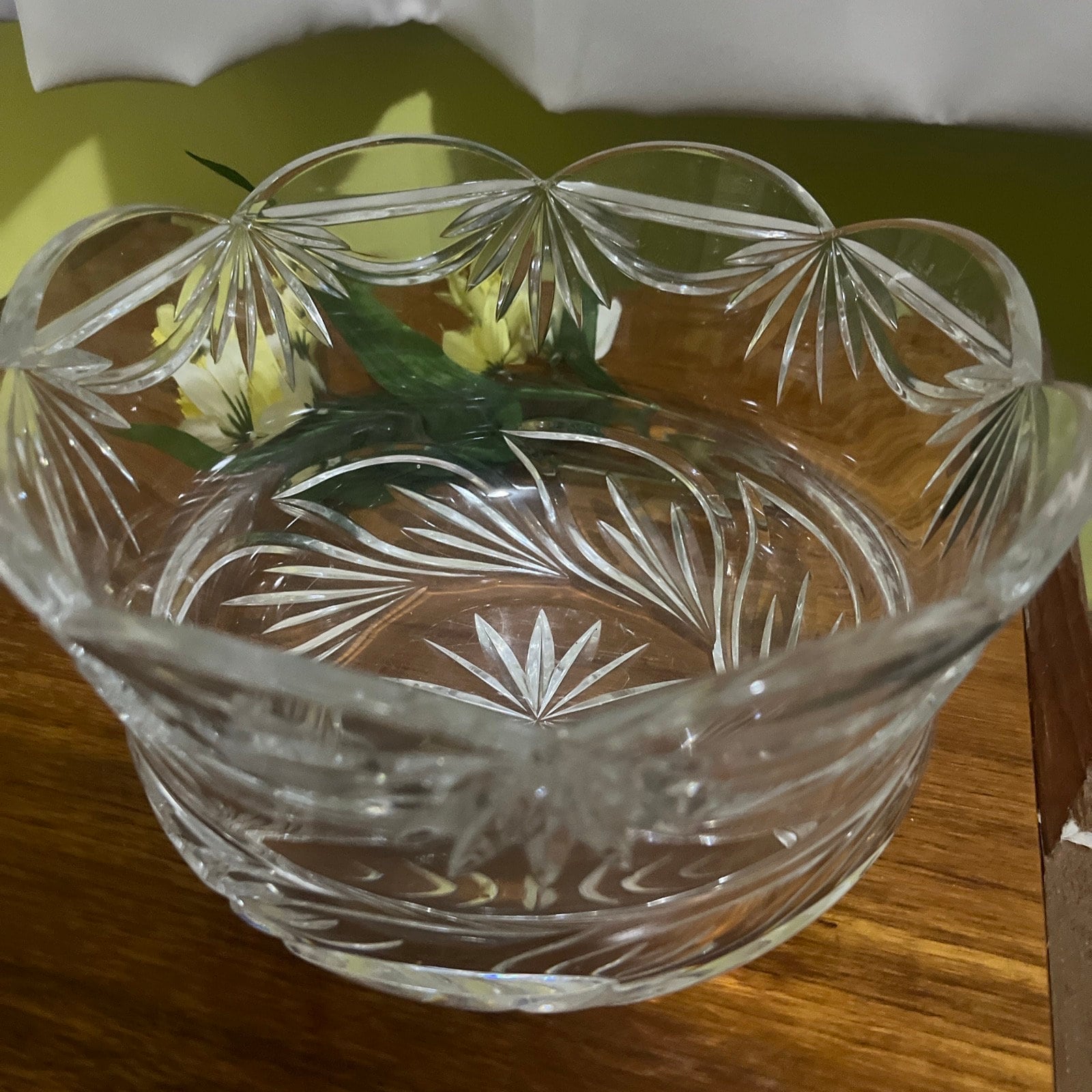 Vintage Large Crystal Bowl, Console Bowl , Display. 8” Diameter - Etsy