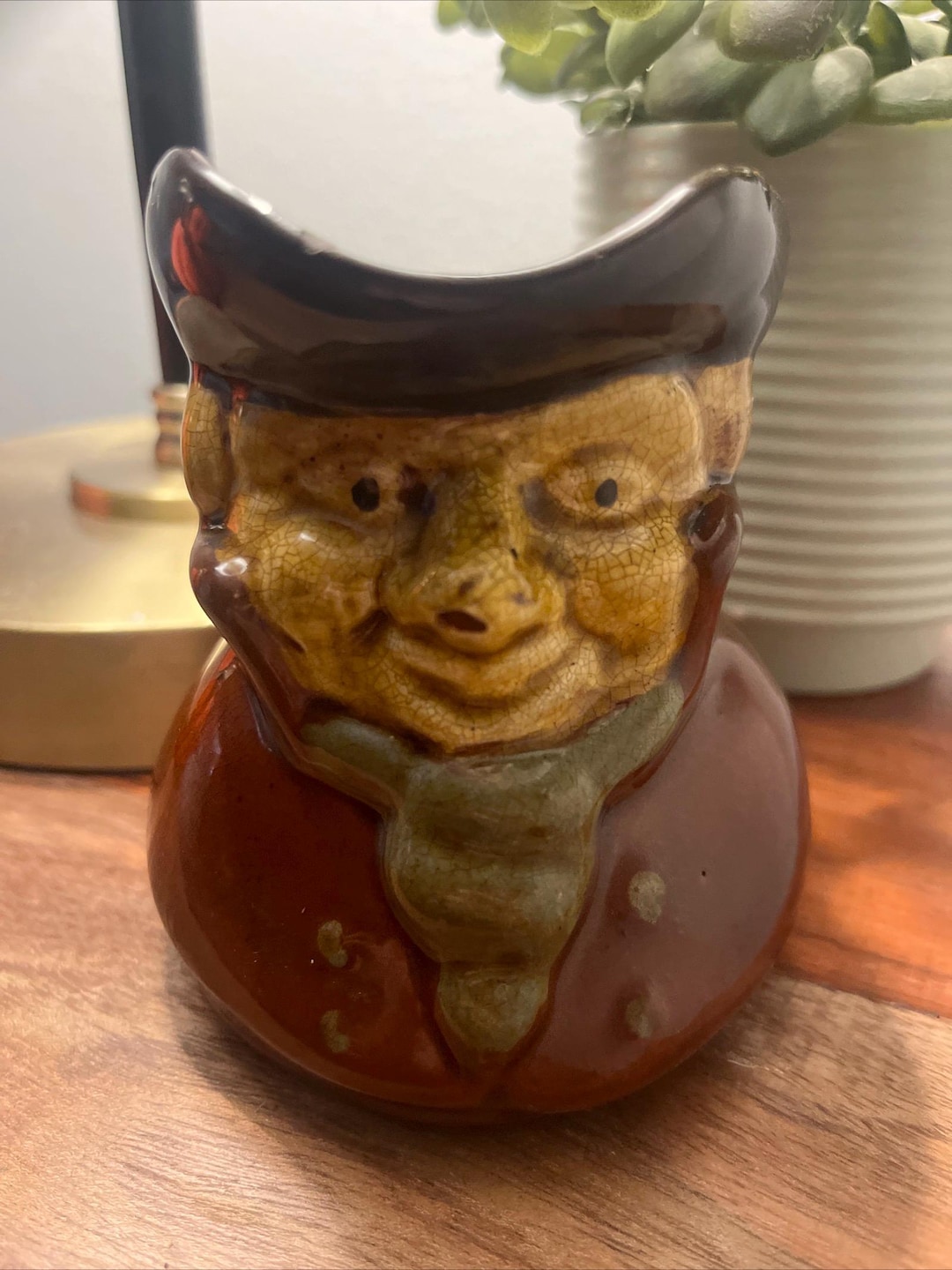Toby Mug Pitcher Creamer Old Colonial Man in Brown Pottery Vintage ...
