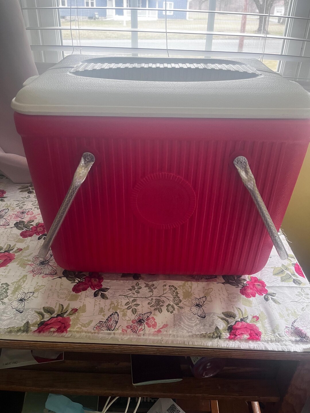 Vintage Retro Poloron Cooler Ice Chest Red Aluminum Handles 60's Good ...