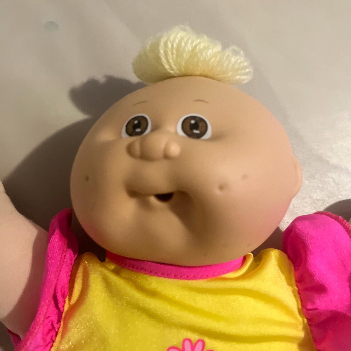 Vintage Cabbage Patch Doll Bald Blonde Tuft of Hair 14 Inch 1973,1982 ...
