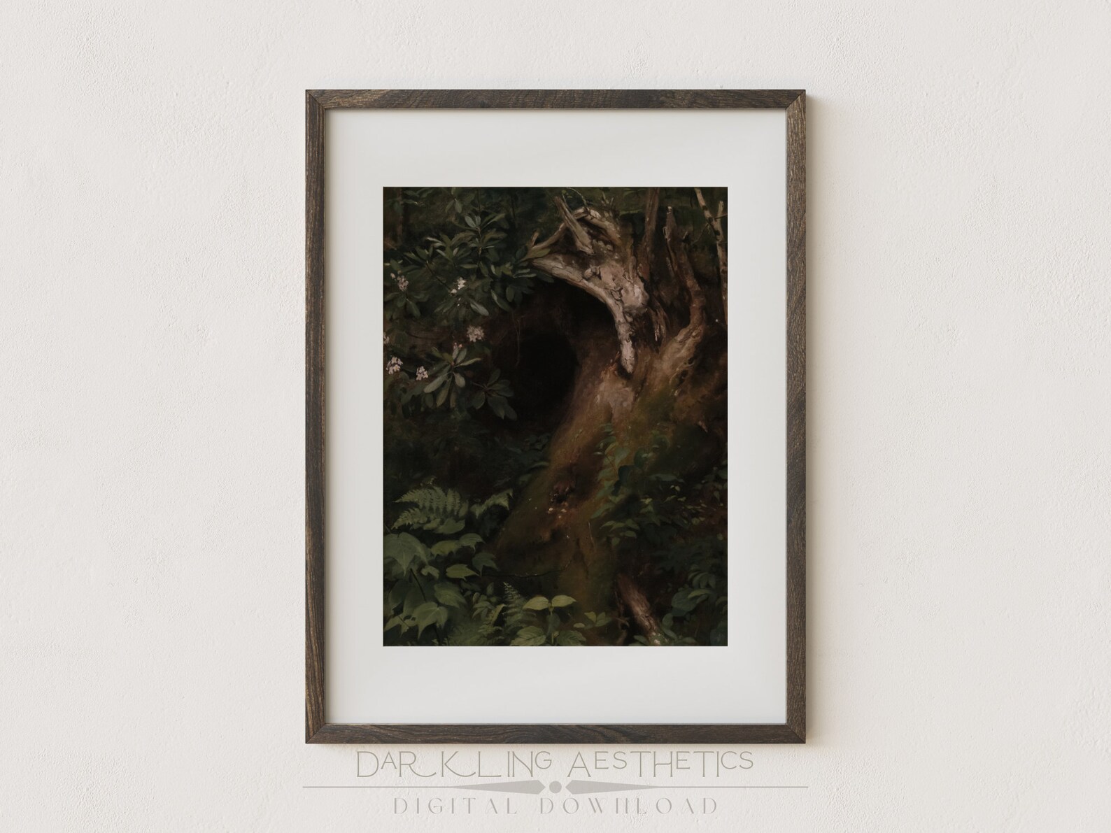 Dark Forest Tree Print Vintage Moody Cottagecore Woods & - Etsy