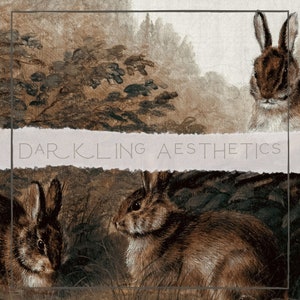 Three Rabbits Painting | Vintage Moody Woodland Wildlife Printable Wall ...