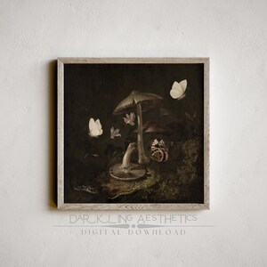 Set of 8 Dark Cottagecore Prints | Vintage Moody Dark Forest Academia ...