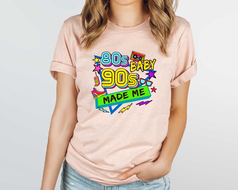80s Baby 90s Made Me Shirt Retro Vintage Old School Shirt - Etsy