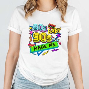 80s Baby 90s Made Me Shirt Retro Vintage Old School Shirt - Etsy