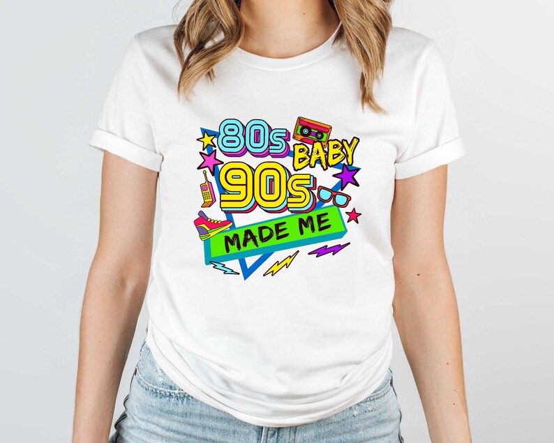 80s Baby 90s Made Me Shirt Retro Vintage Old School Shirt - Etsy
