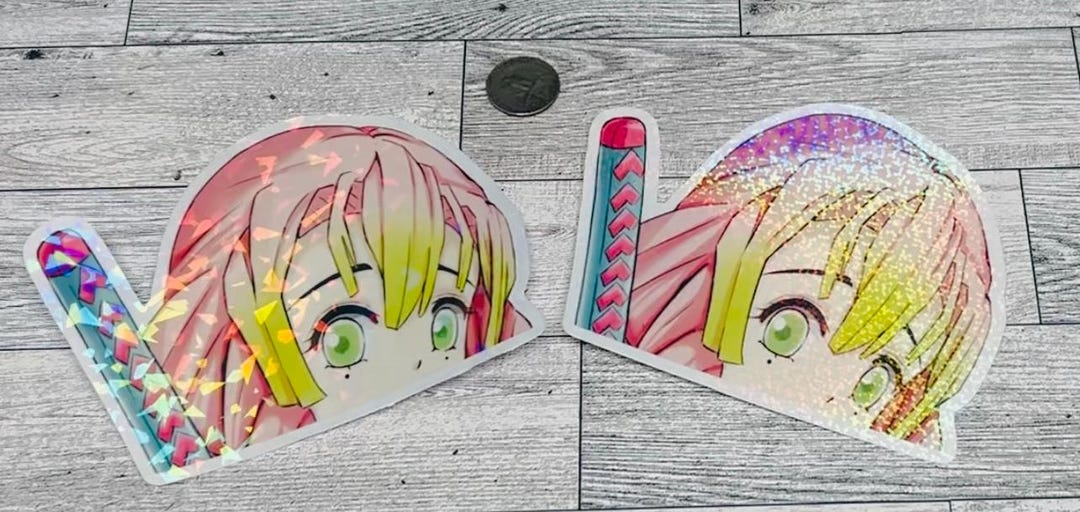 Mitsuri Kanroji Peeker Stickers - Etsy