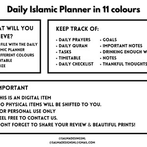 Muslim Islamic Undated Daily Planner, Productivity Muslim Planner ...