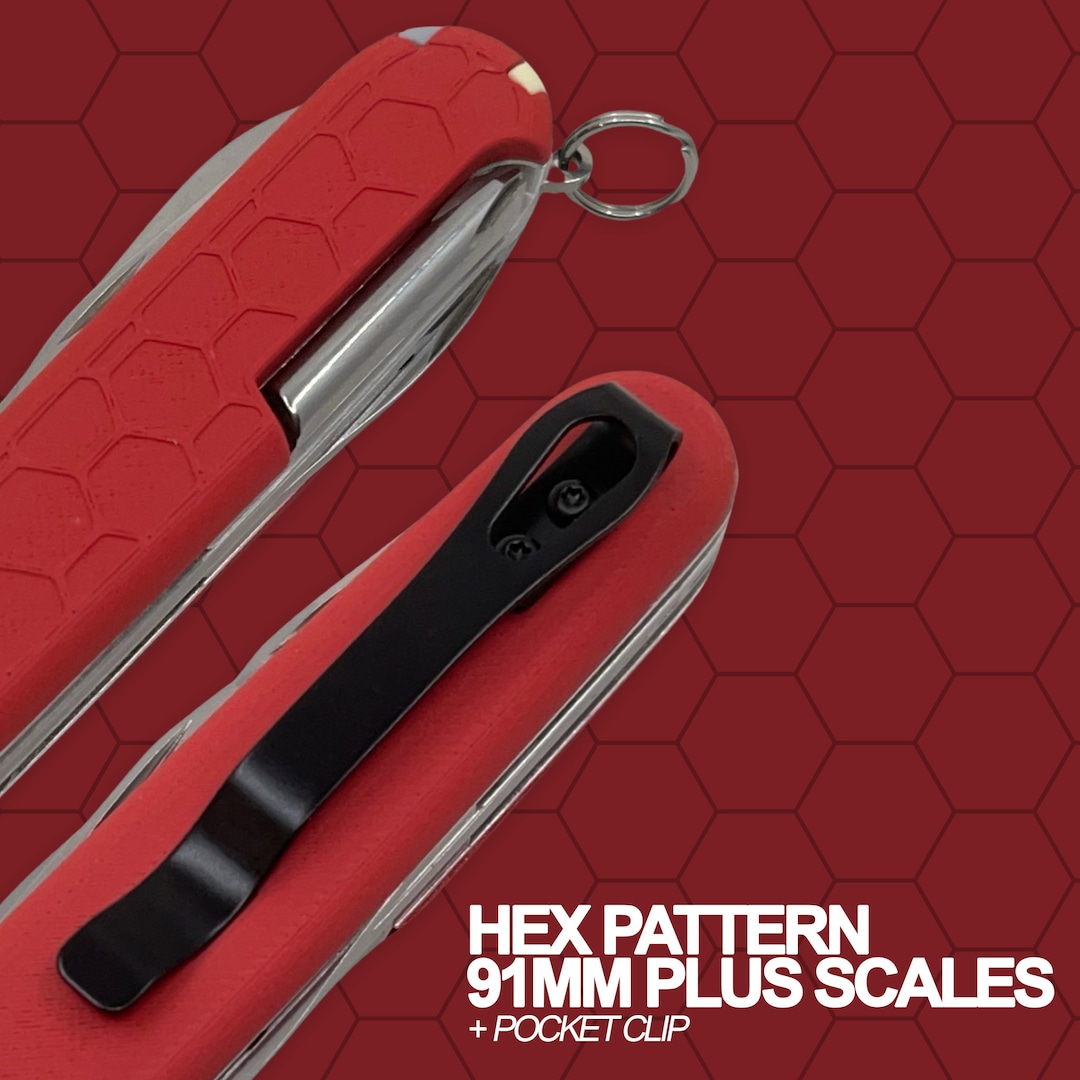 Hex Pattern Plus Scales for 91mm Victorinox Swiss Army Knife - Optional ...