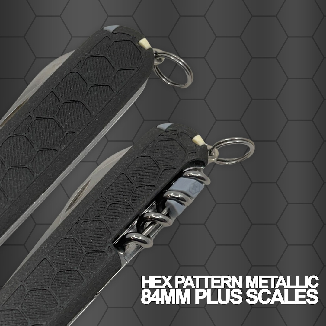 Metallic Hex Pattern Plus Scales for 84mm Victorinox Swiss Army Knife ...