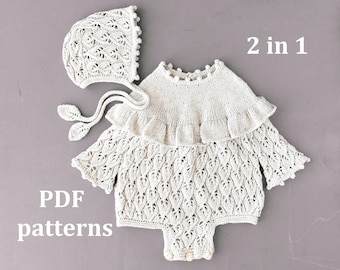 2 in 1 Knitting Patterns Set Knit Pattern Baby Jumper Knit - Etsy
