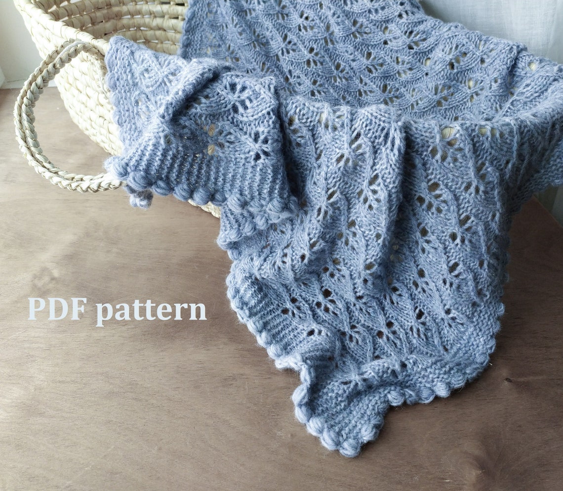 Knitting Pattern Baby Blanket, Knitting Pattern for Baby, Knitted ...