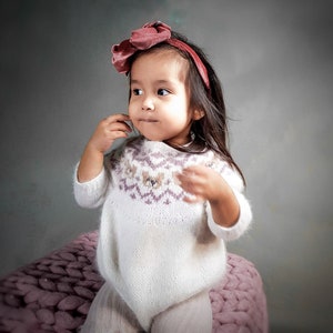 SET 2 in 1 Knitting Patterns for Baby, Knitted Baby Romper, Lopapeysa ...