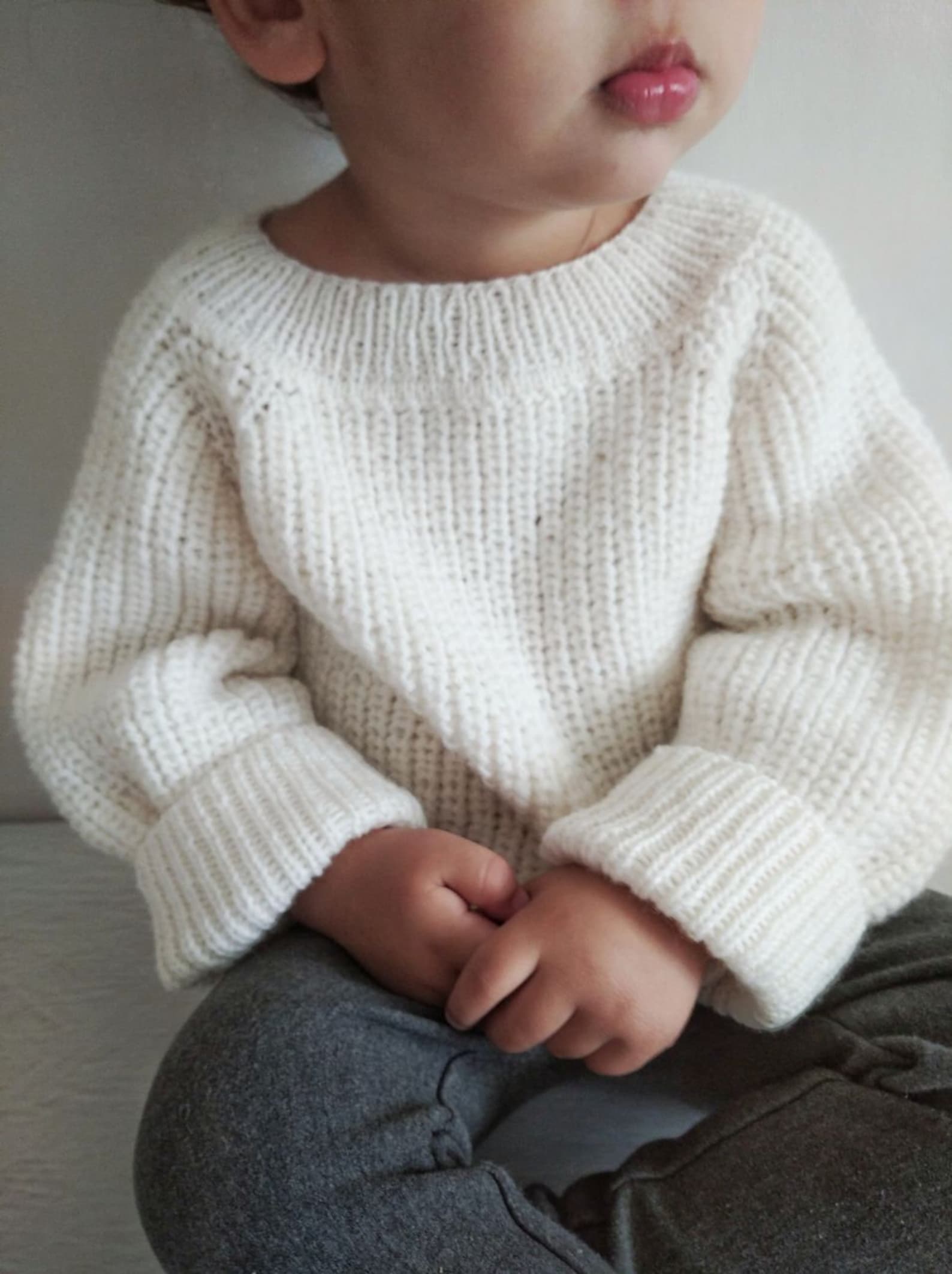 Knitting Pattern Baby Jumper, Baby Girl Sweater, Baby Boy Sweater, Step ...