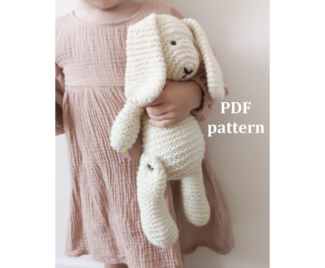 Rabbit Toy Knitting Pattern Bunny Animal Toy Knitting - Etsy