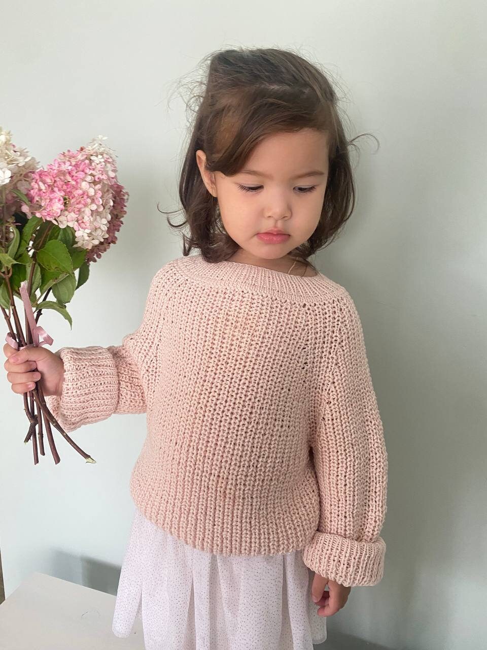 Knitting Pattern Baby Jumper, Baby Girl Sweater, Baby Boy Sweater, Step ...