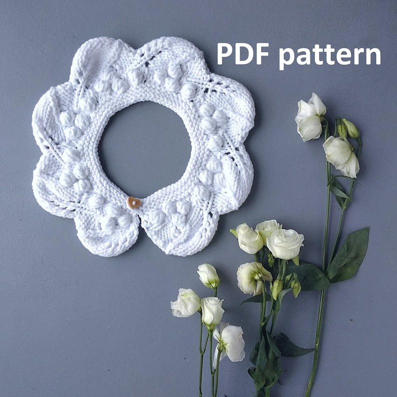 PDF Pattern Knitting Pattern Baby Collar Knitted Collar | Etsy