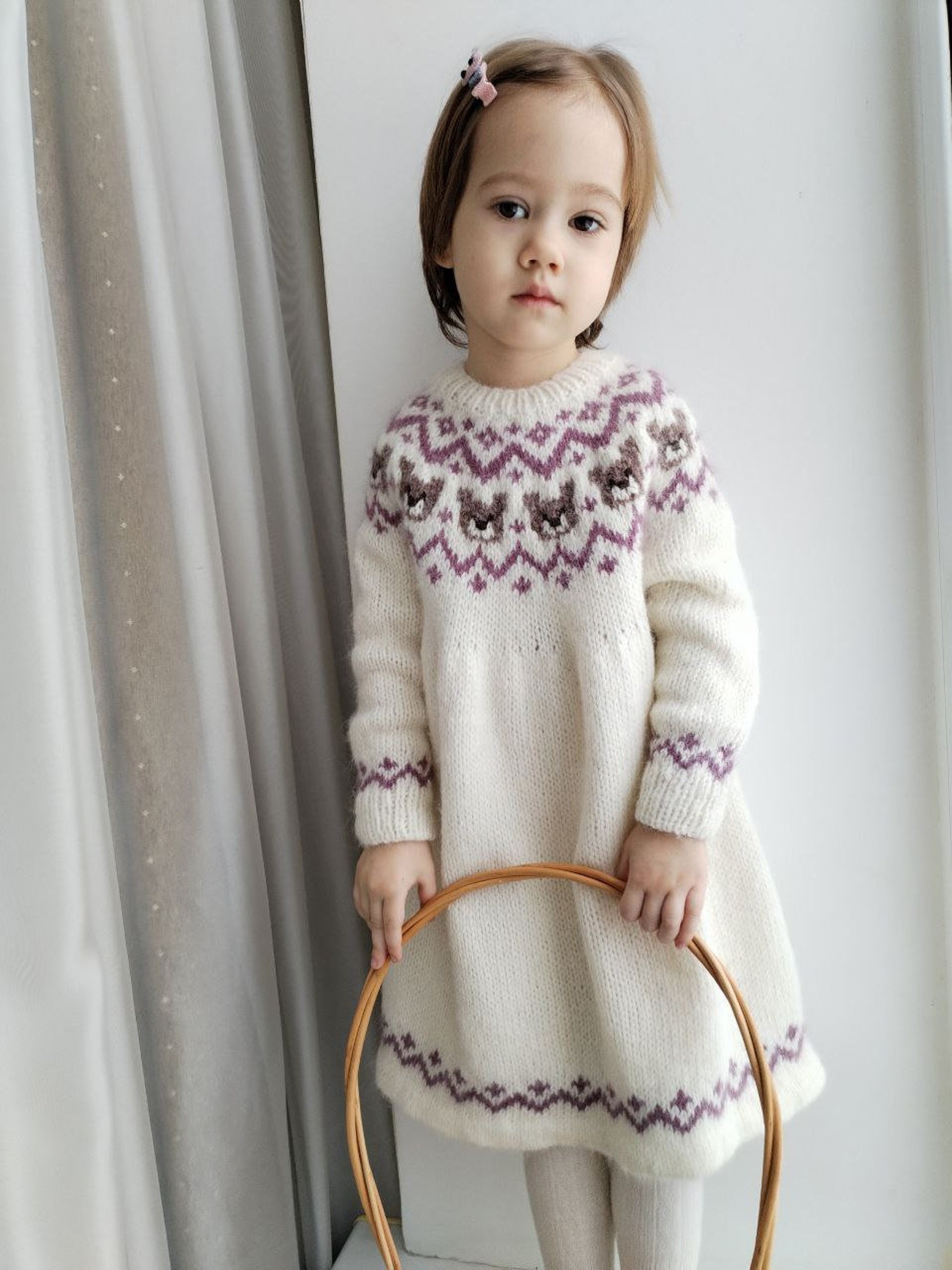 Knitting Pattern Baby Dress. Lopapeysa Pattern, Icelandic Pattern ...