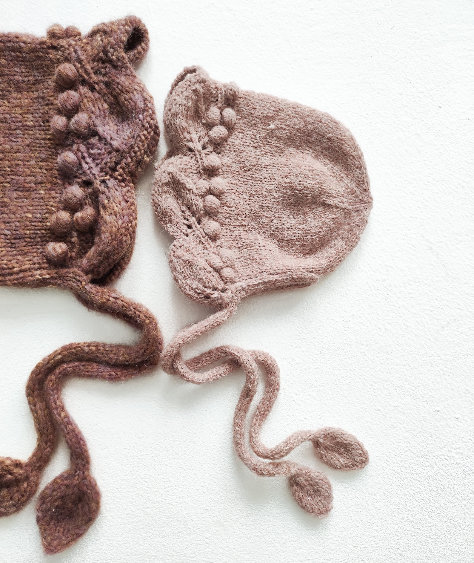 Knitting Pattern Baby Bonnet, Popcorn Baby Bonnet, Bobble Bonnet, Elf ...