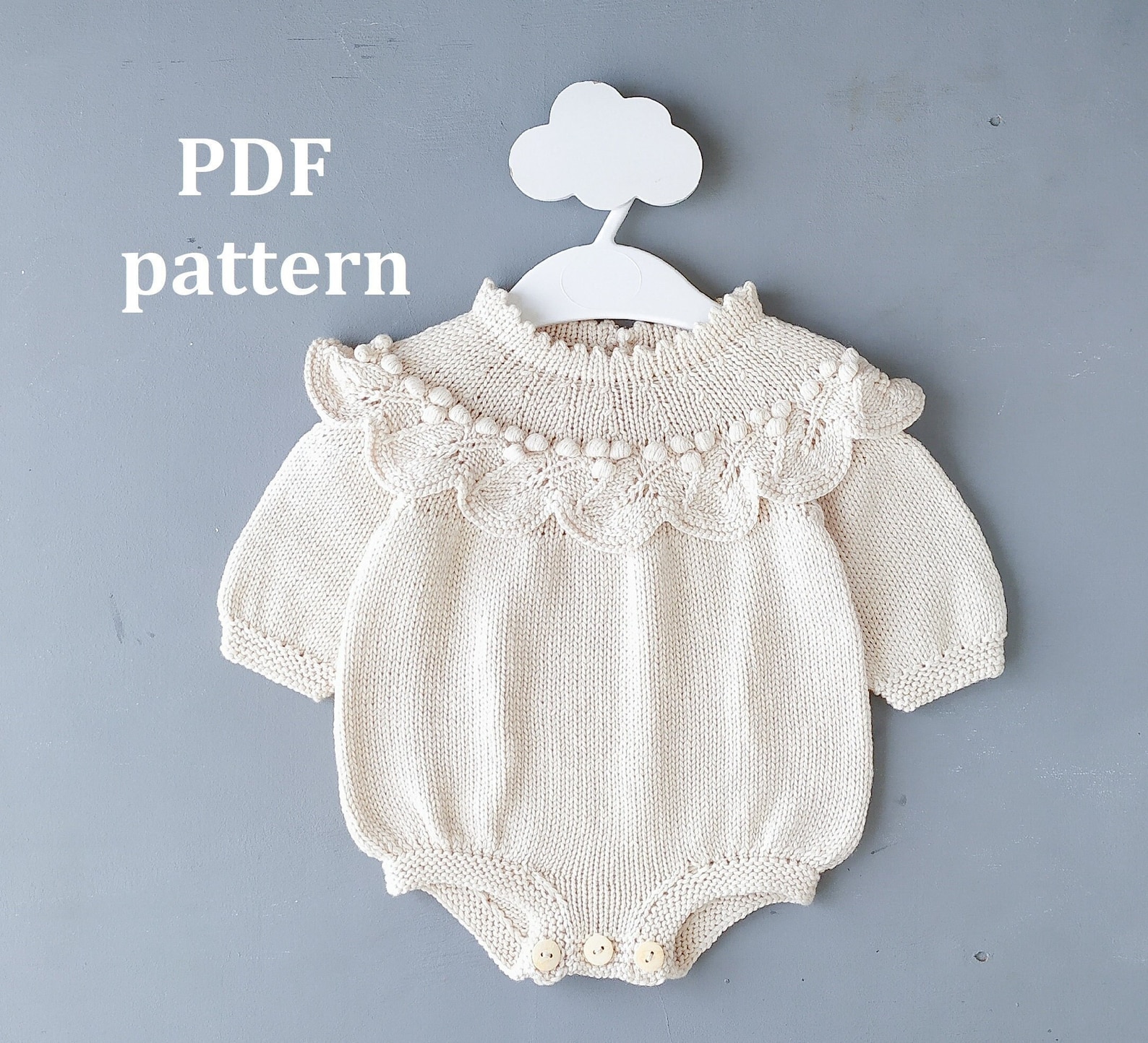 Knitting Pattern for Baby Baby Romper Knitting Pattern Baby | Etsy